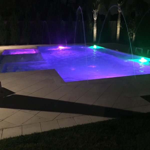 Night-time pools - Crystal Pools and Spas