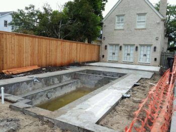 concrete sub deck installed - Crystal Pools and Spas